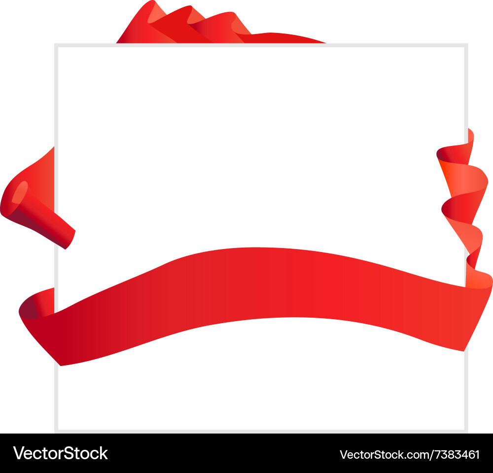 Red Ribbon Banner Celebration Royalty Free Vector Image