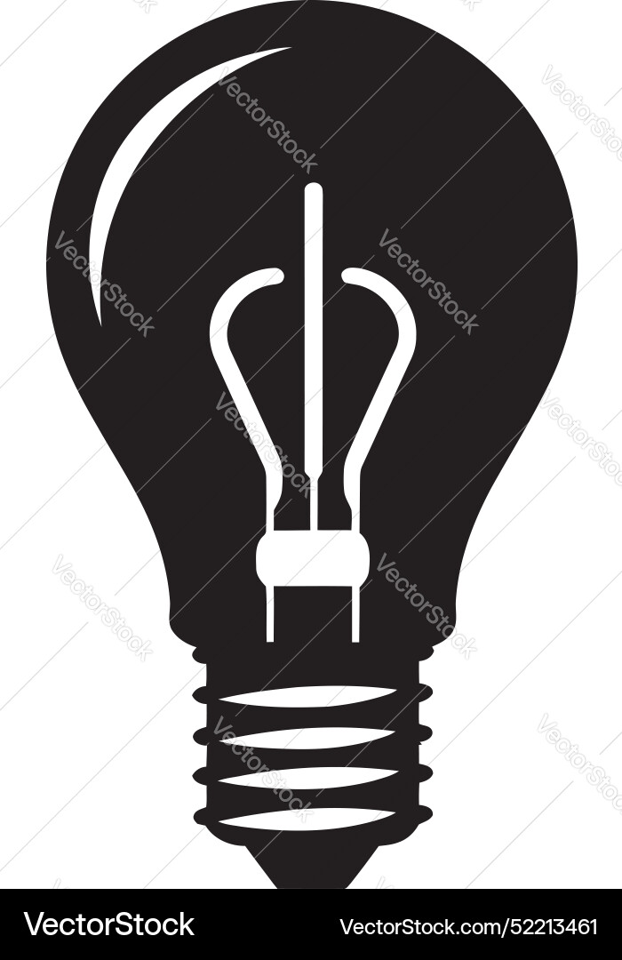 Shadows of creativity black bulb logo icon Vector Image
