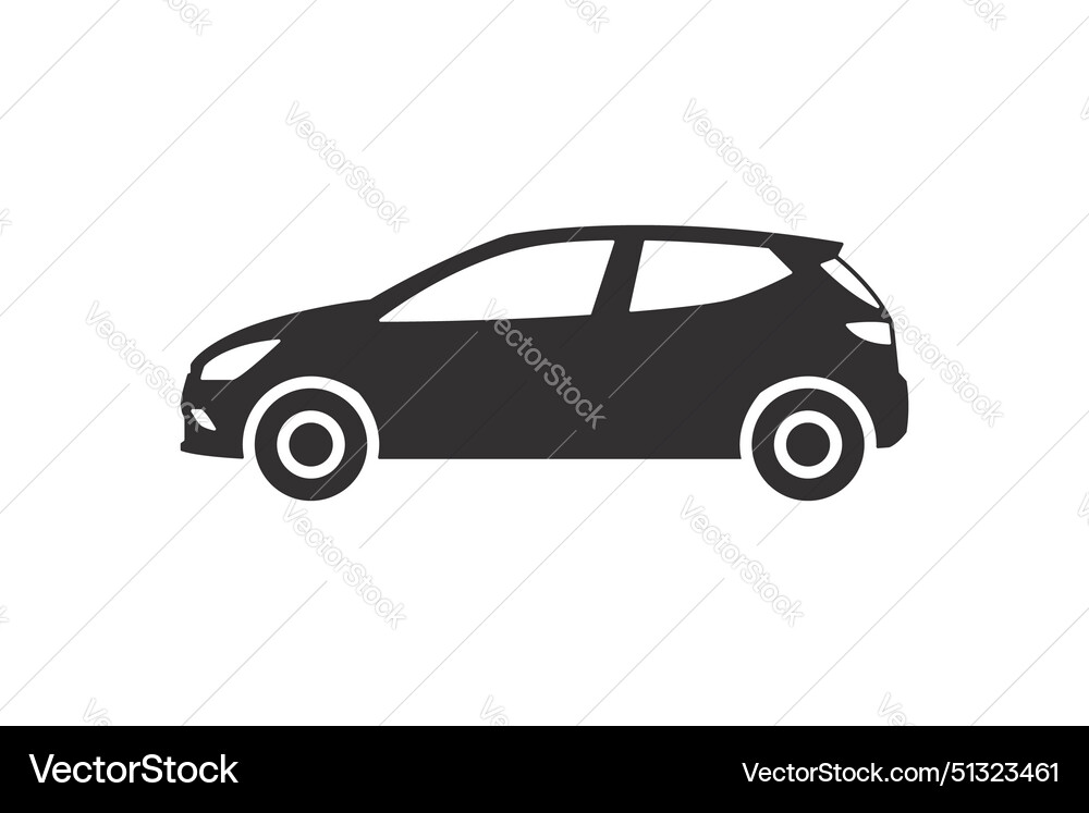 Simple car icon isolated on a white background Vector Image