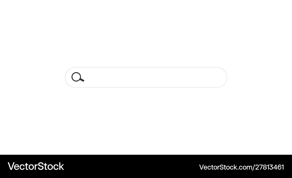 Simple search bar horizontal linear border Vector Image