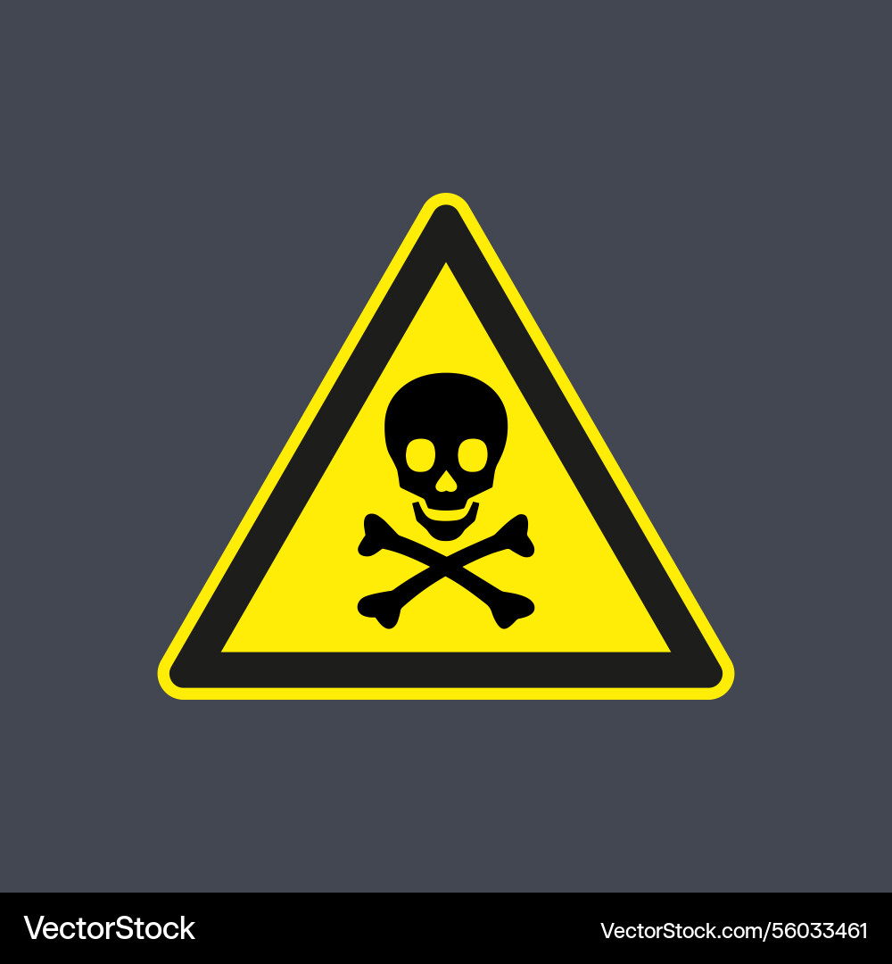 Skull and bone danger sign-warning- stop sign Vector Image