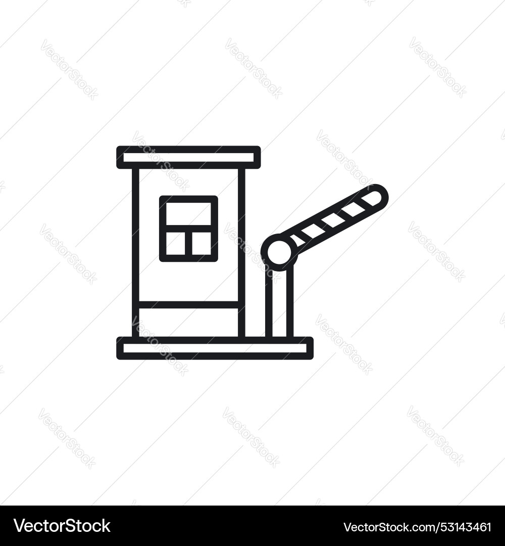 Toll plaza icon symbol on white background Vector Image