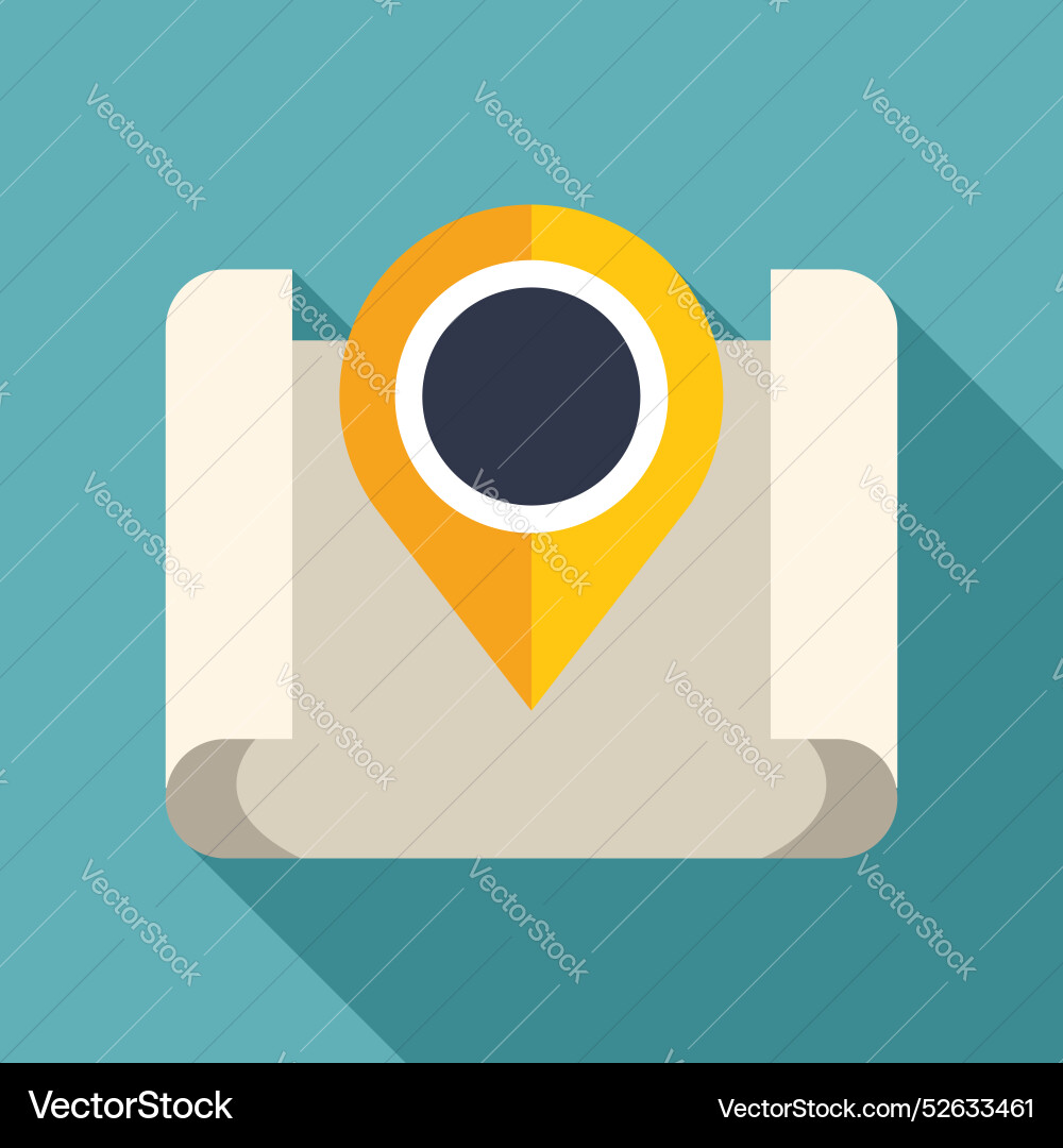 Yellow gps location pin point marking destination Vector Image