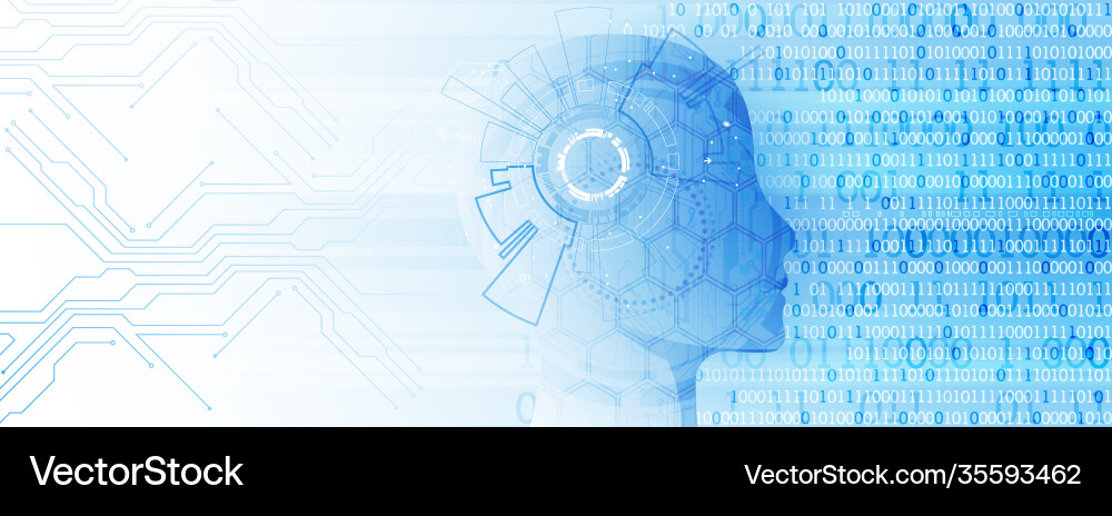 Artificial intelligence concept technology Vector Image