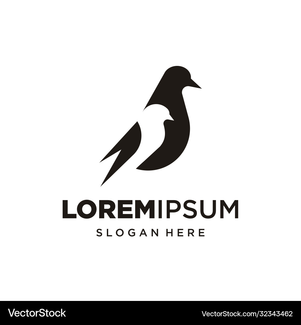 Dove bird logo Royalty Free Vector Image - VectorStock