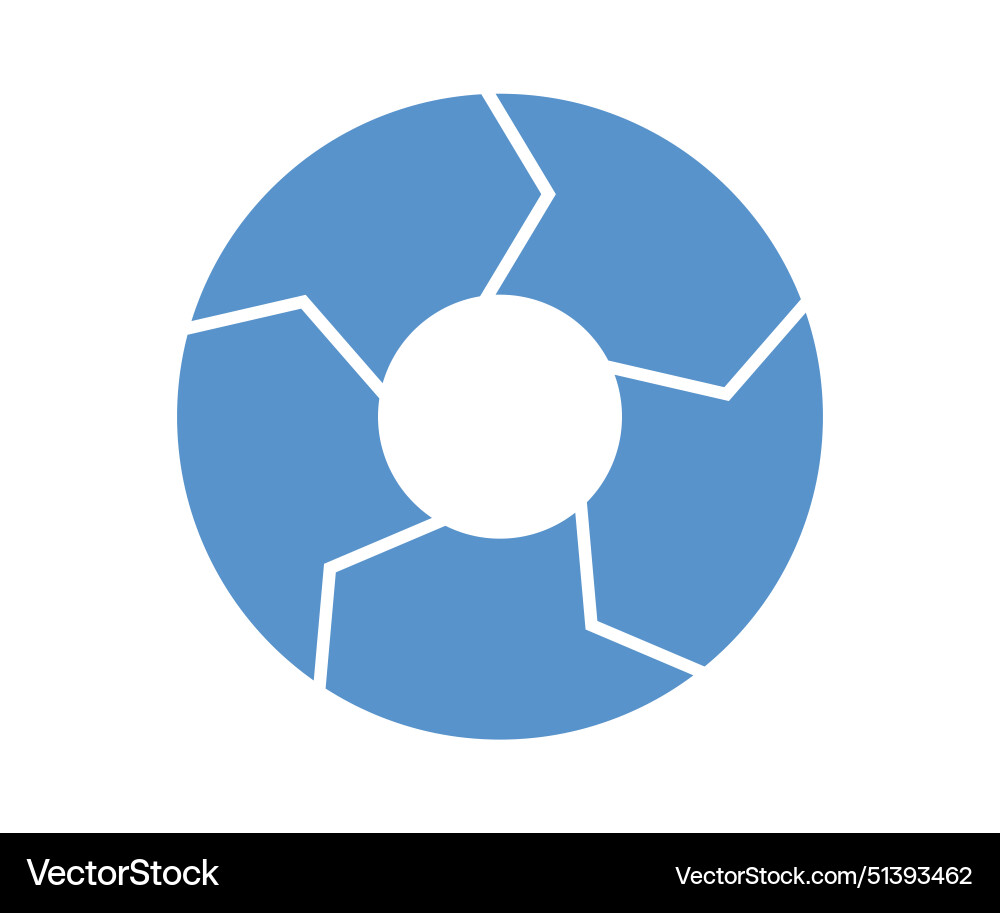 Five rotation arrow in circular motion circle Vector Image