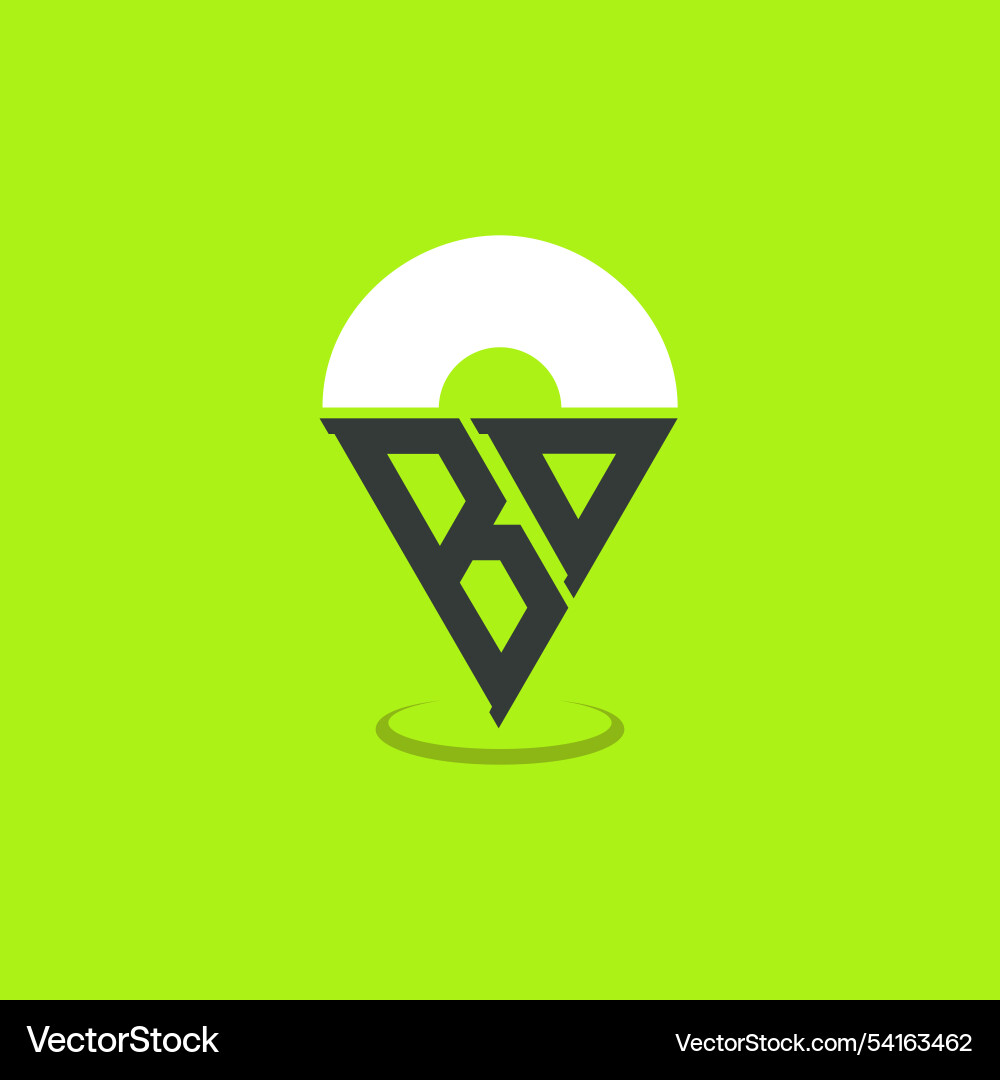 Letter bd location logo design modern initials Vector Image