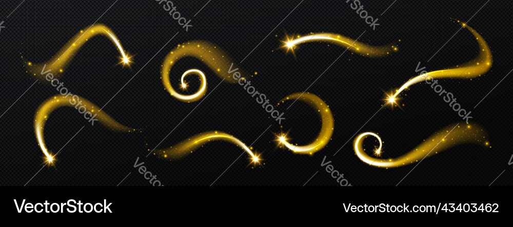 Magic spiral twist effect with stars and sparkles Vector Image