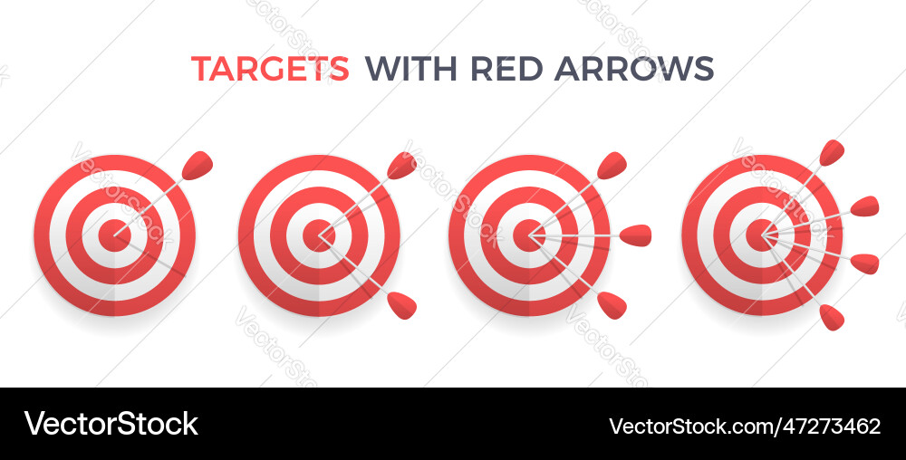 Red targets Royalty Free Vector Image - VectorStock