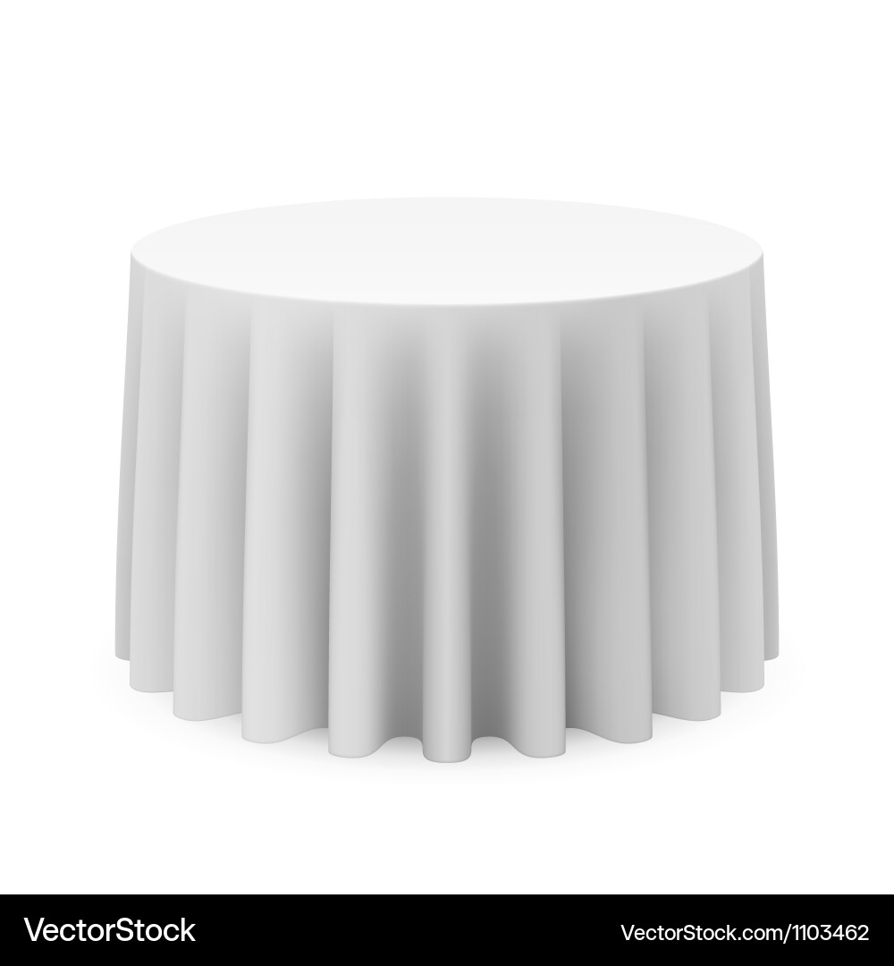 Round tablecloth Royalty Free Vector Image - VectorStock