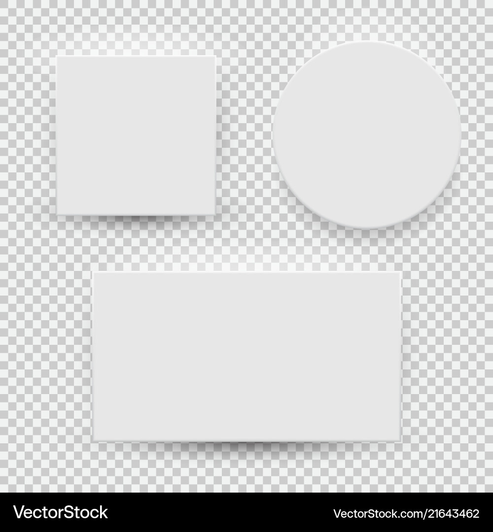 White Model Template with Shadow Royalty Free Vector Image