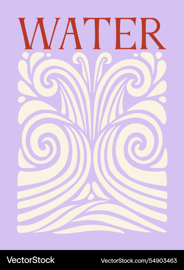 Abstract water-themed design Royalty Free Vector Image