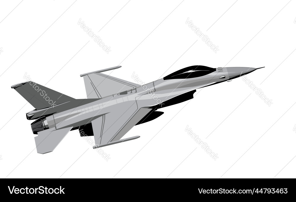 F-16 fighting falcon modern combat aircraft Vector Image