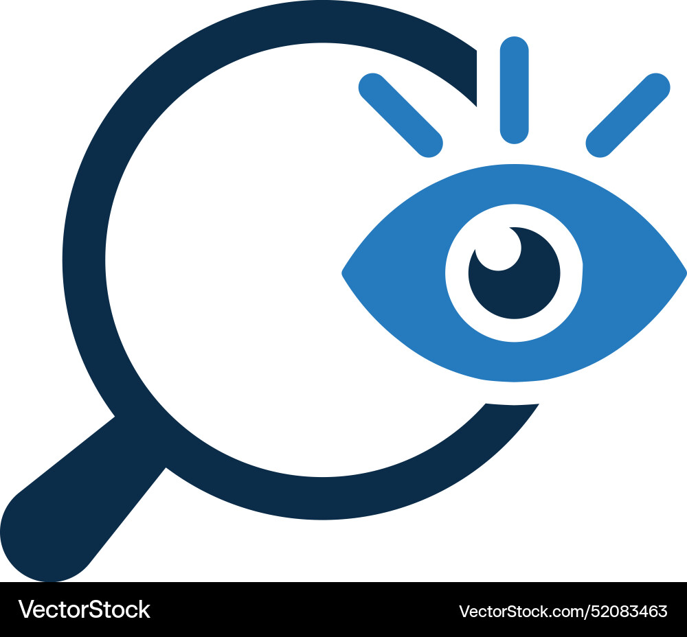 Look scrutinize see icon Royalty Free Vector Image