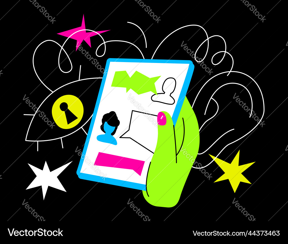 Online confidentiality - colorful flat design Vector Image