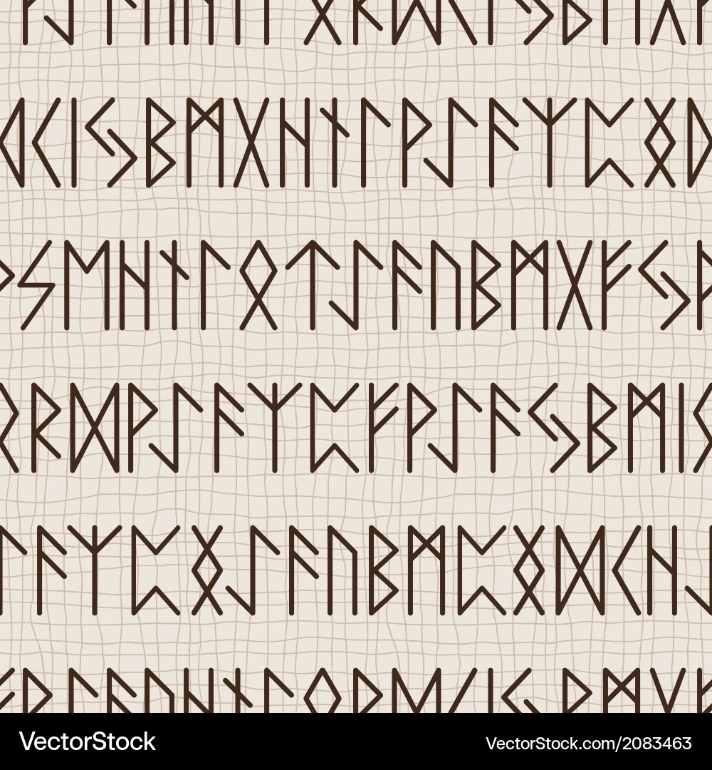 Runes Seamless Pattern Royalty Free Vector Image