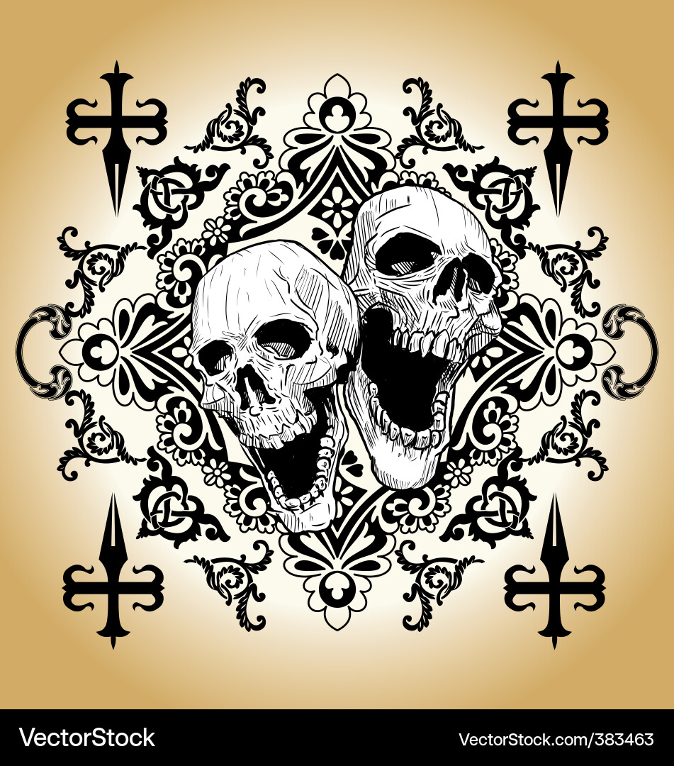 Skull tattoo Royalty Free Vector Image - VectorStock