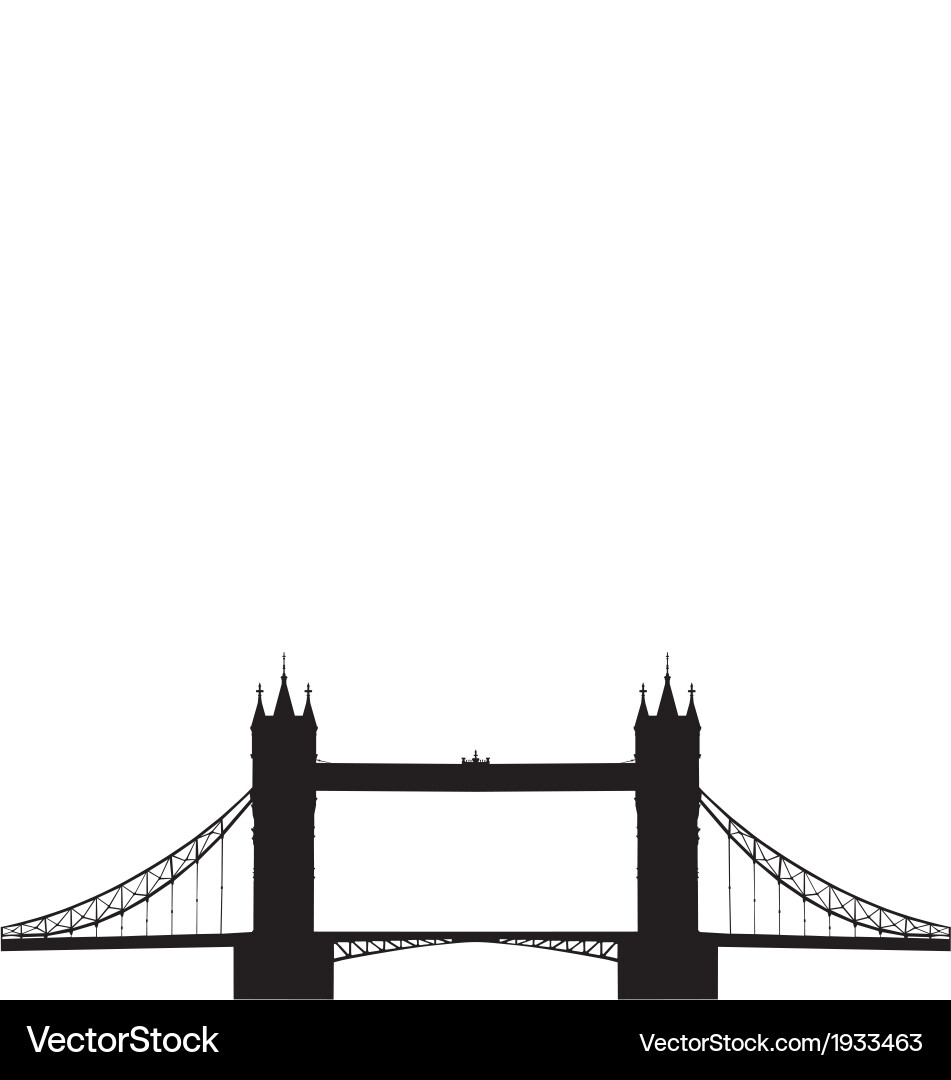 Tower bridge Royalty Free Vector Image - VectorStock