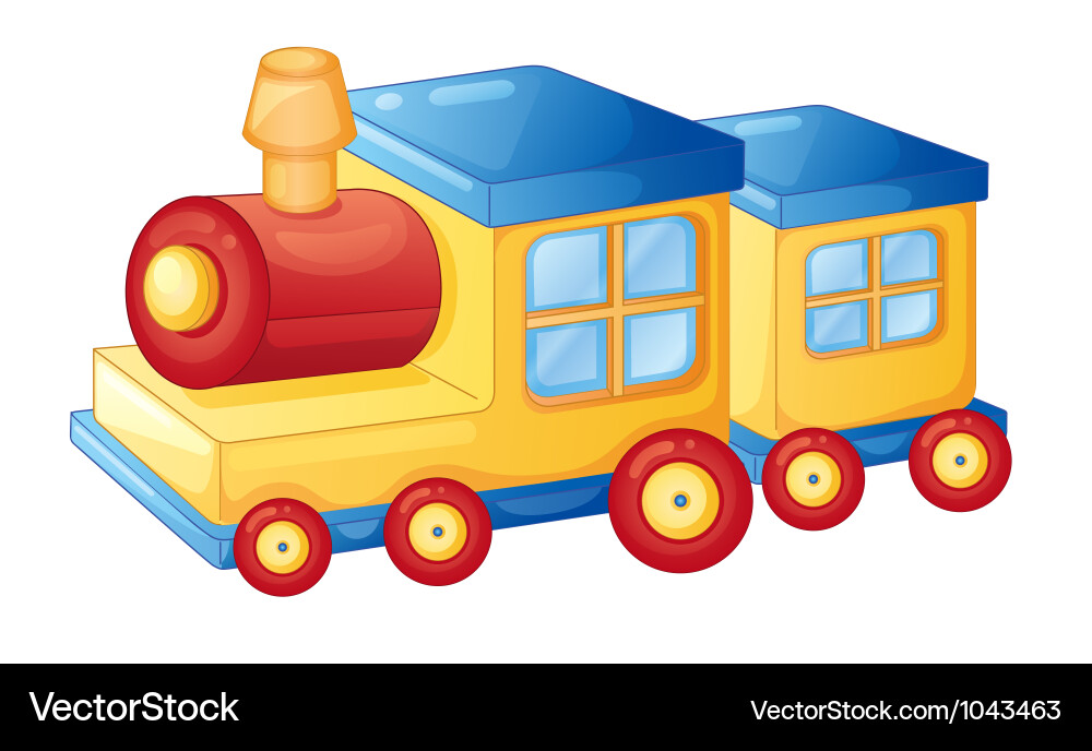 Toy train Royalty Free Vector Image - VectorStock