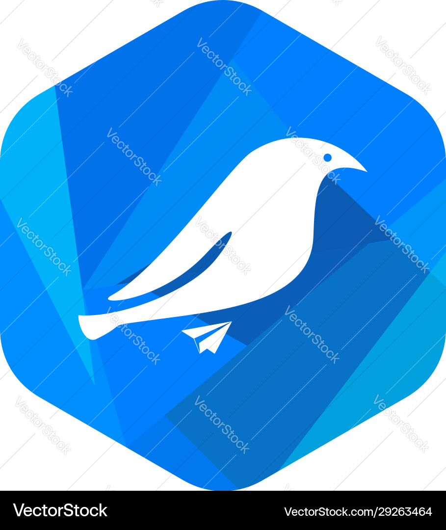 Canary mail logo icon Royalty Free Vector Image