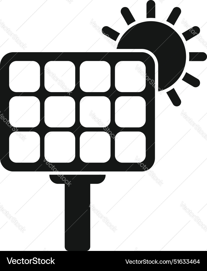 Solar panel generating clean energy from sun Vector Image