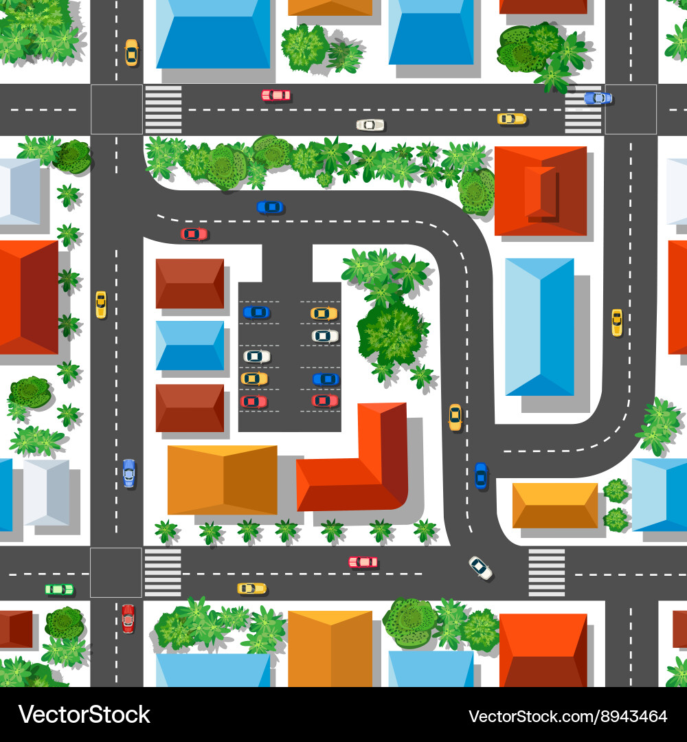 Urban City Street Pattern Royalty Free Vector Image