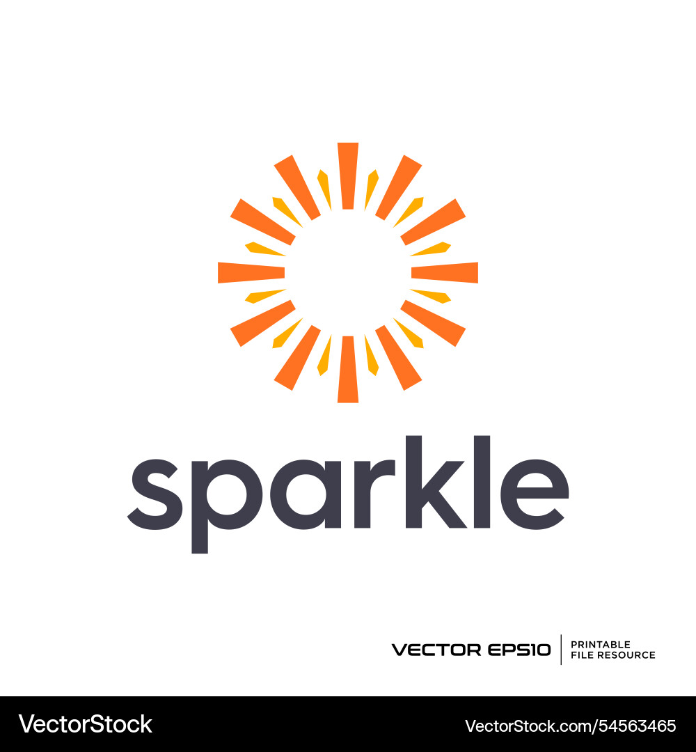 Abstract firework logo design Royalty Free Vector Image