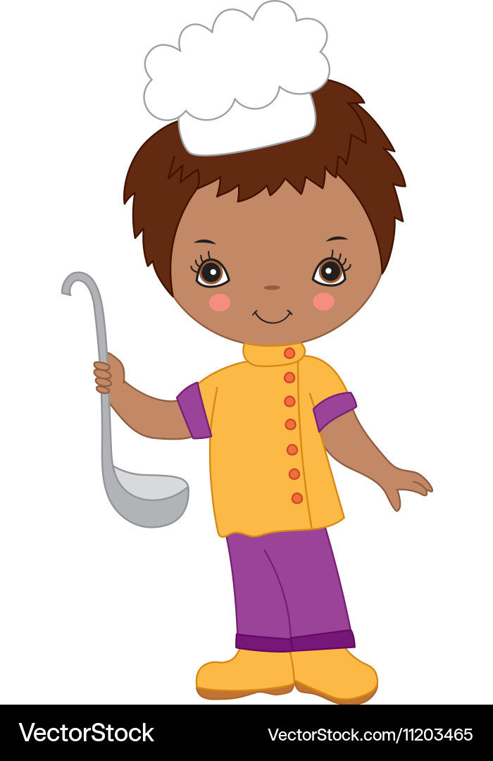 African american little chef Royalty Free Vector Image