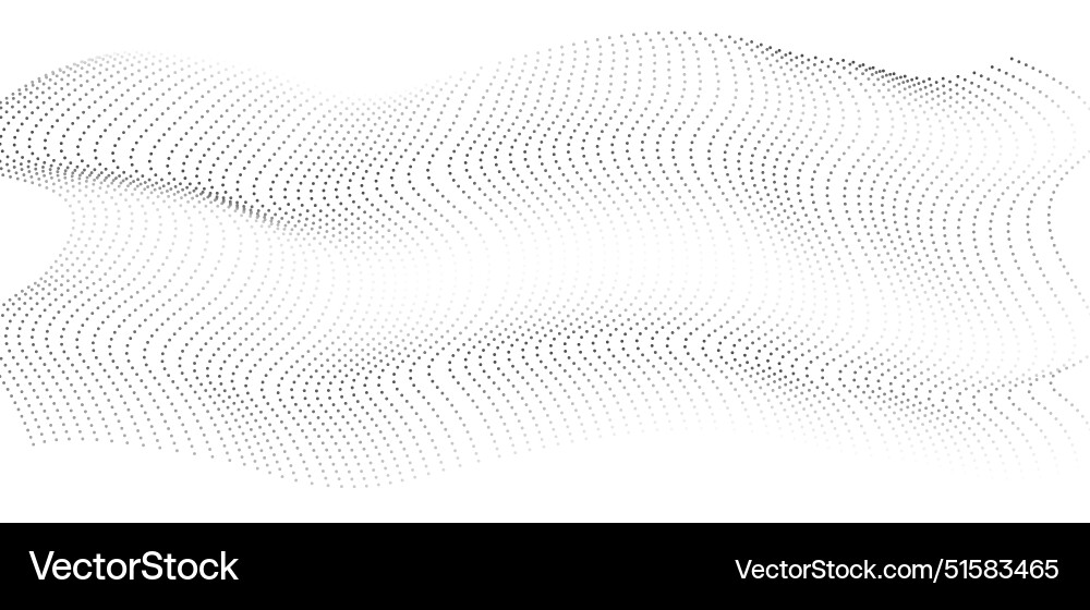 Flowing dots particles wave pattern 3d Royalty Free Vector