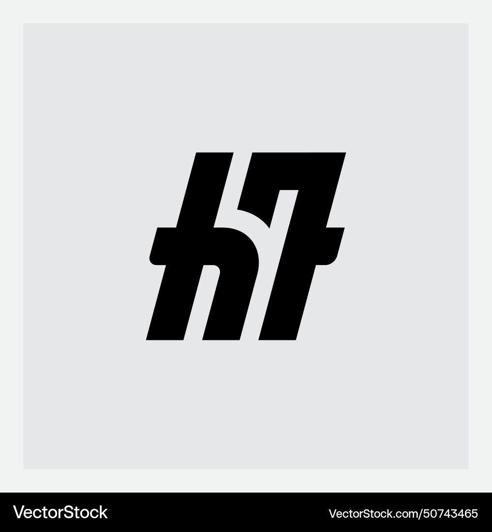 H7 - logo design element or icon logotype Vector Image
