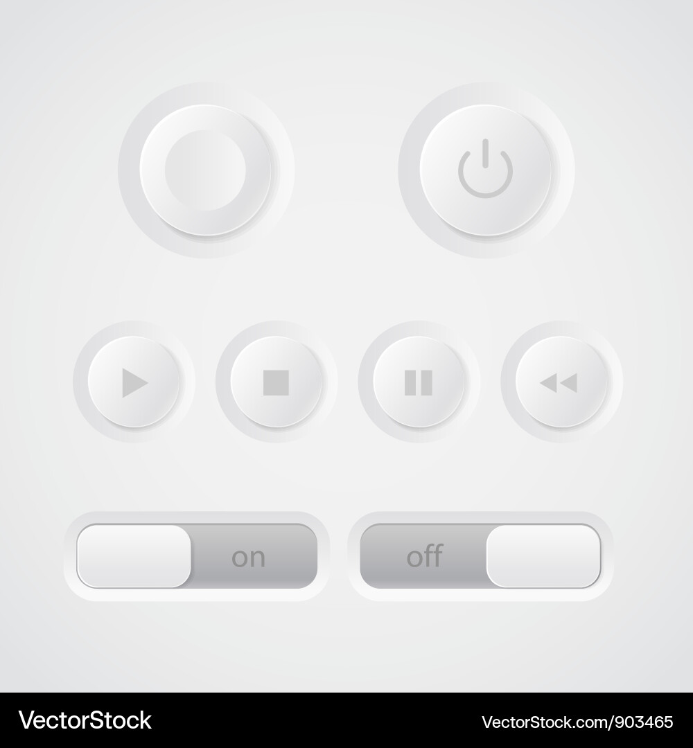 Media player buttons Royalty Free Vector Image