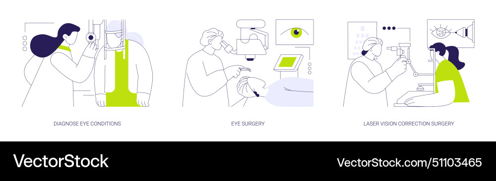 Ophthalmic surgery abstract concept Royalty Free Vector