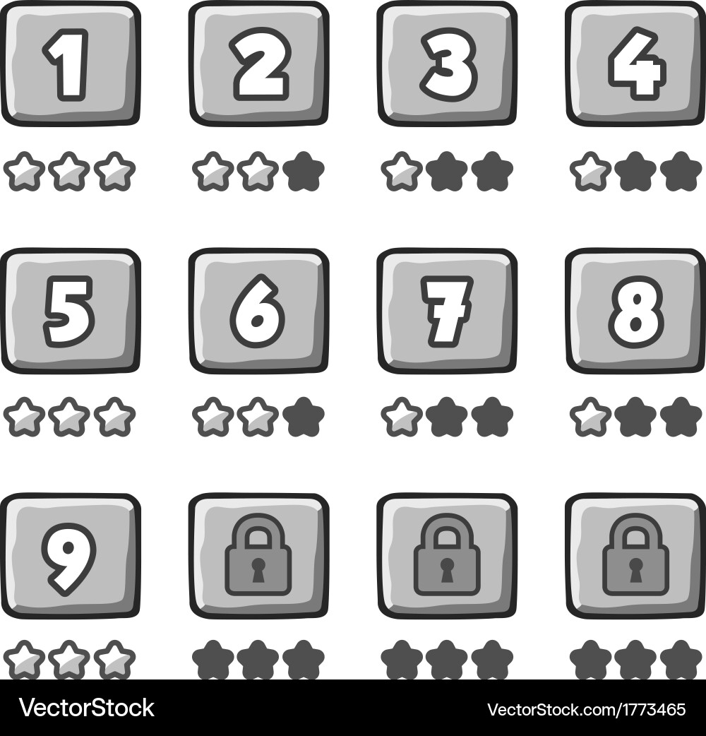 Stone level selection Royalty Free Vector Image