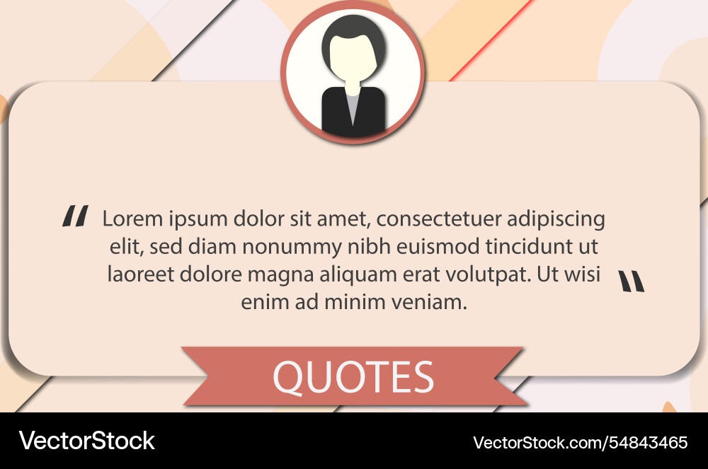 Template of quotes and ribon for website Vector Image