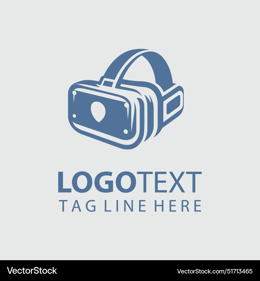 Virtual reality logo Royalty Free Vector Image