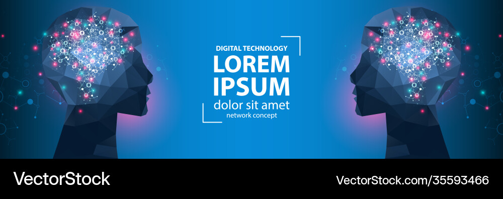 Artificial intelligence concept technology Vector Image