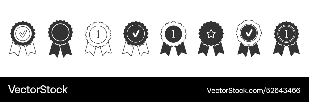 Certificate badge icon premium quality seal Vector Image