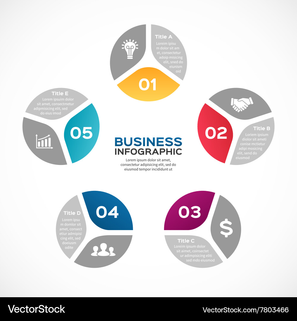 Circle arrows infographic template Royalty Free Vector Image