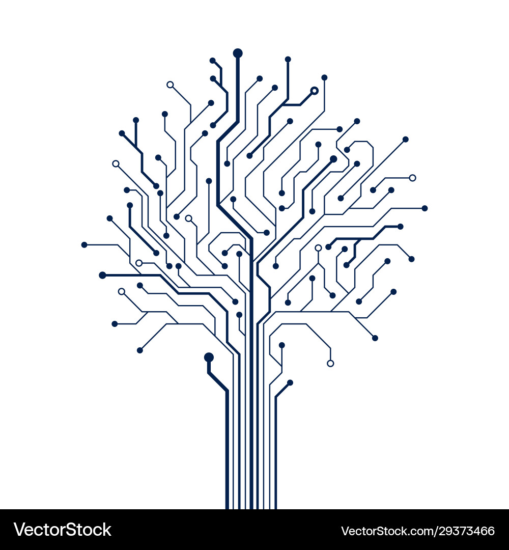 Circuit Tree Technology Concept Royalty Free Vector Image
