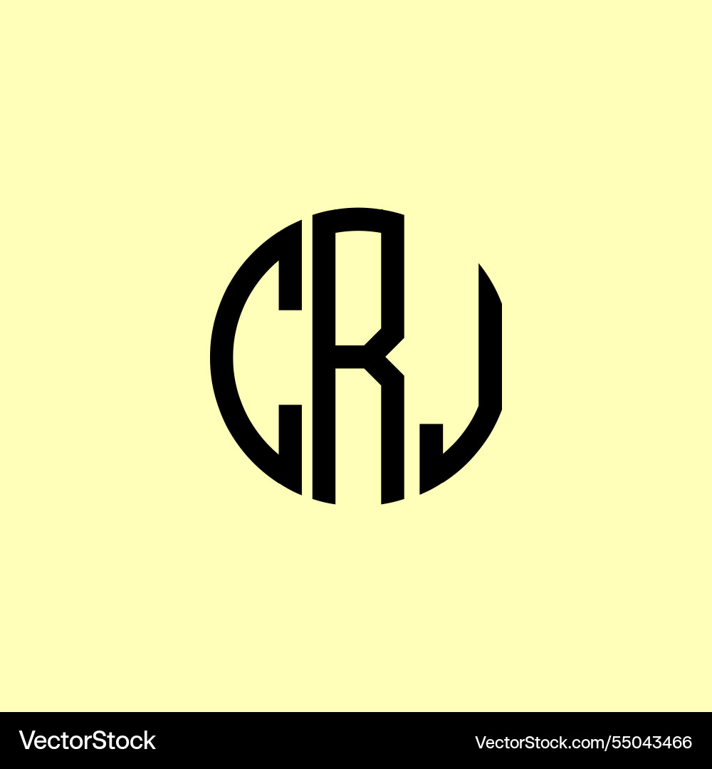 Creative rounded initial letters crj logo Vector Image