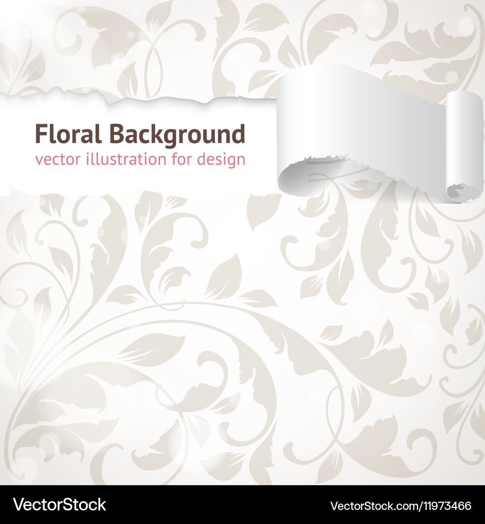 Floral background in neutral tones Royalty Free Vector Image