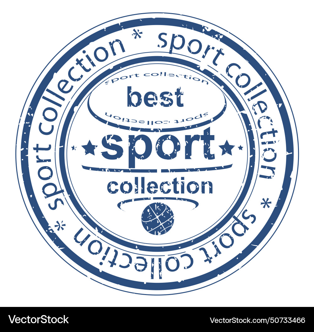 Grunge sport collection rubber stamp Royalty Free Vector