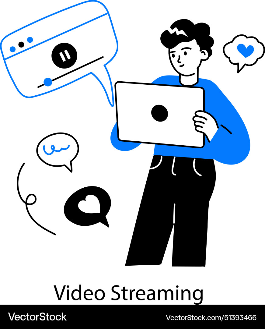 Video streaming Royalty Free Vector Image - VectorStock