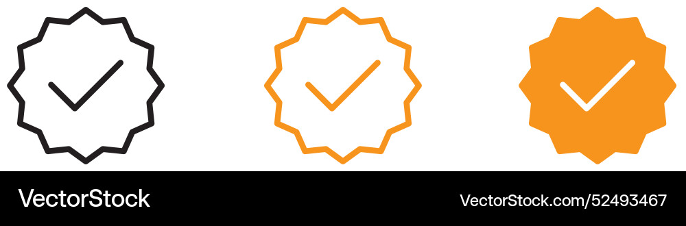 Authentic verified badge icon for certification Vector Image