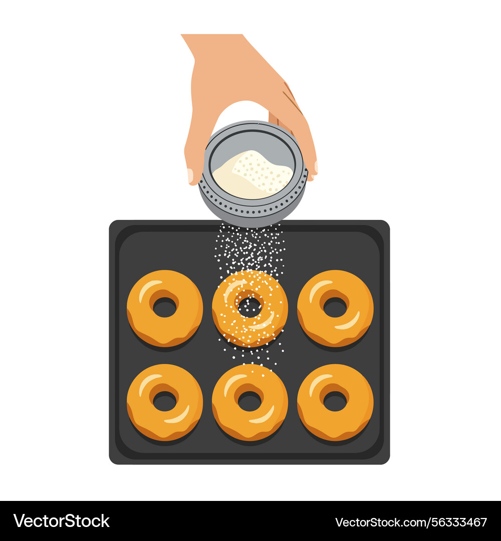 Donuts with Sugar Sprinkle Royalty Free Vector Image