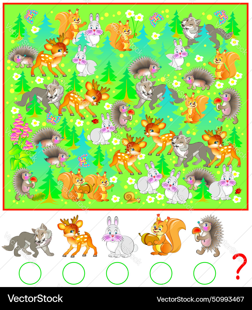 Exercise for young children need to count Vector Image