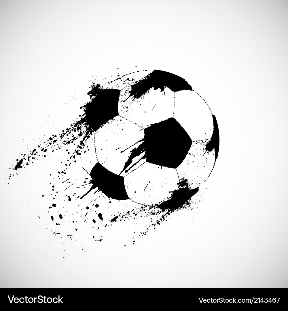 Grunge soccer ball Royalty Free Vector Image - VectorStock