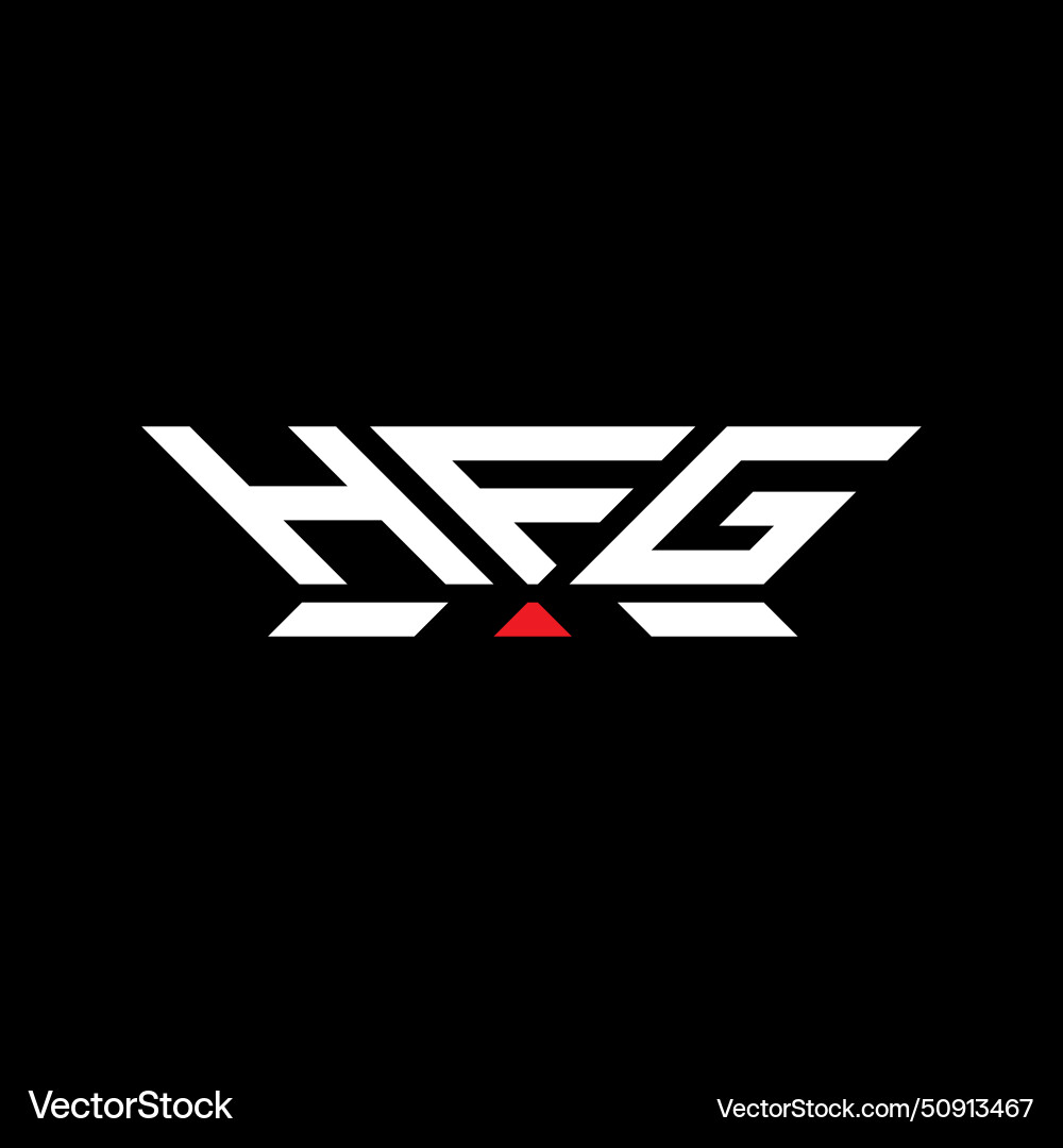 Hfg letter logo design simple and modern Vector Image