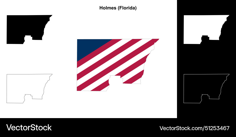 Holmes outline map Royalty Free Vector Image - VectorStock
