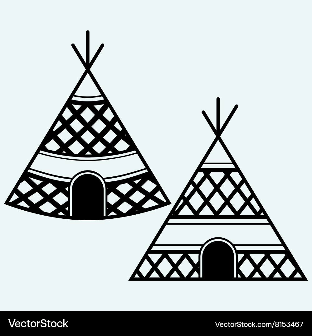 Indian tepee Royalty Free Vector Image - VectorStock